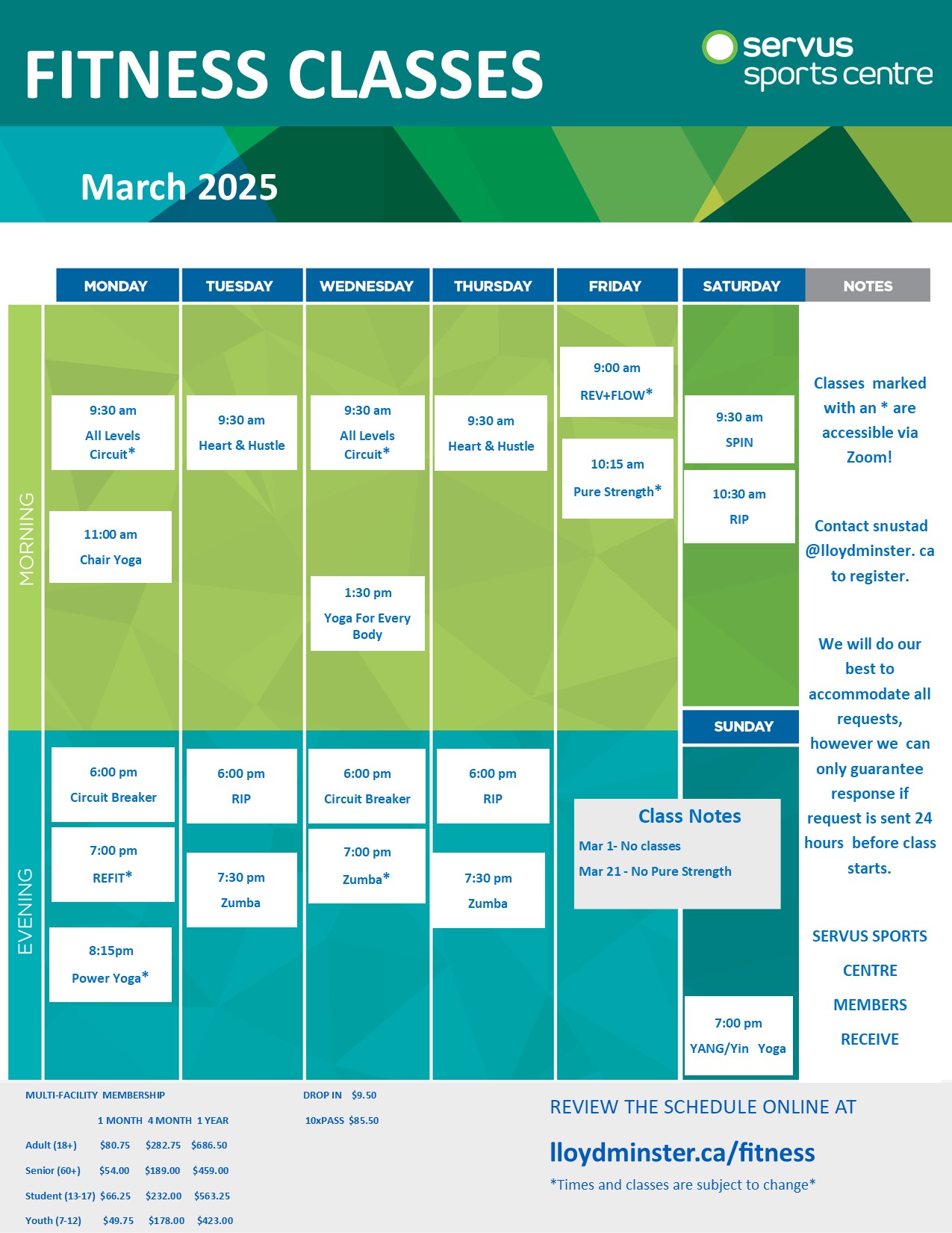 Fitness Classes | Servus Sports Centre